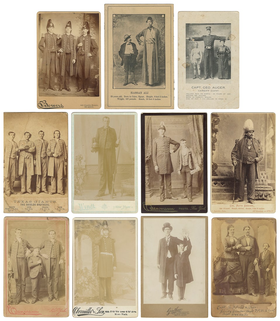 [giants] Group Of Sideshow And Circus Giant Photographs. Am... Auction