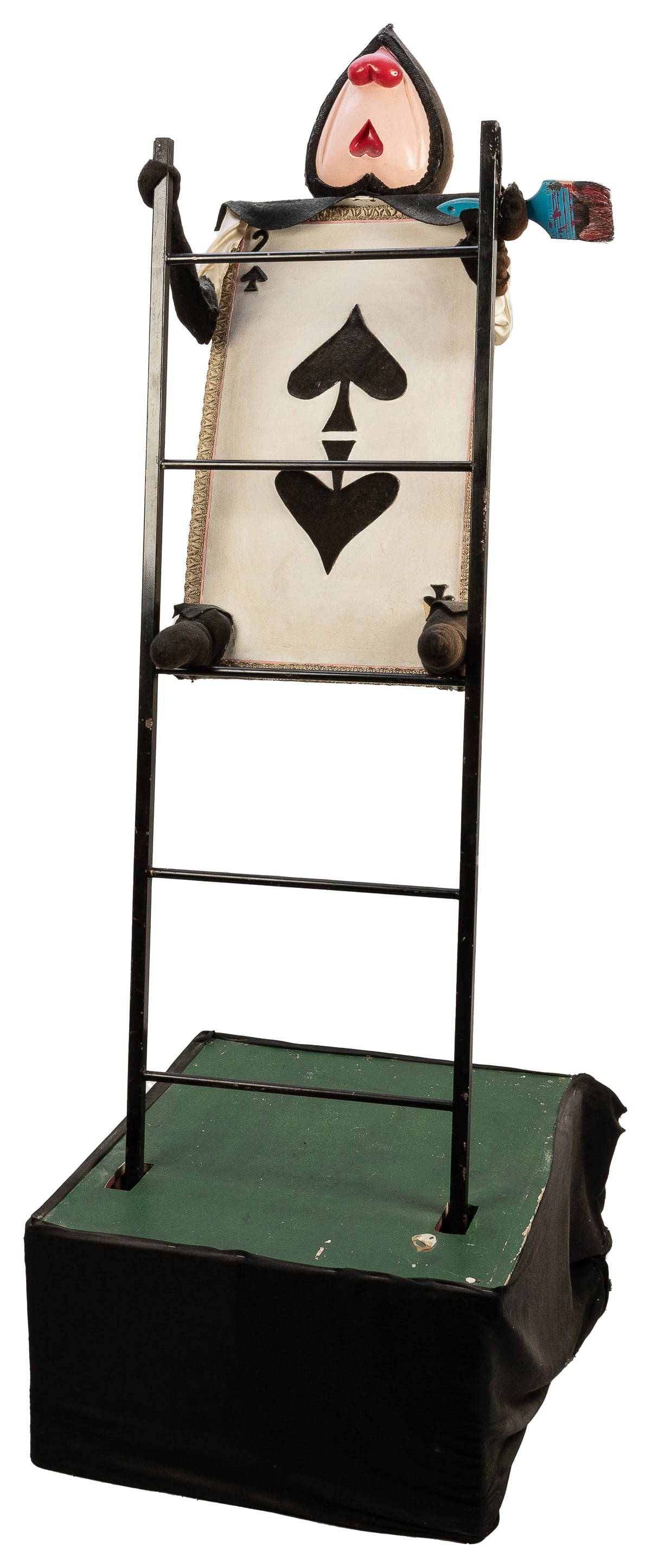 [automaton]. Playing Card Soldier On Ladder With Paint Brus... Auction