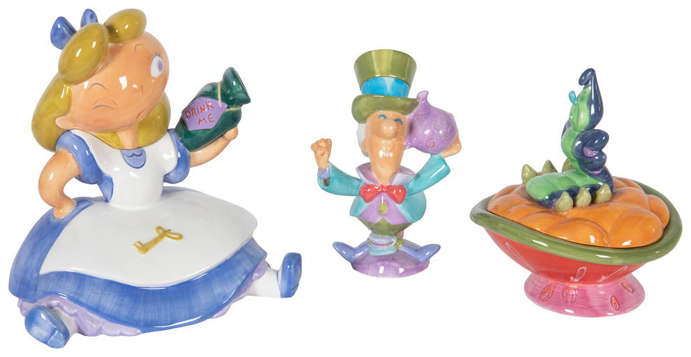 [disneyana]. A Group Of Three Porcelain Items, Including: