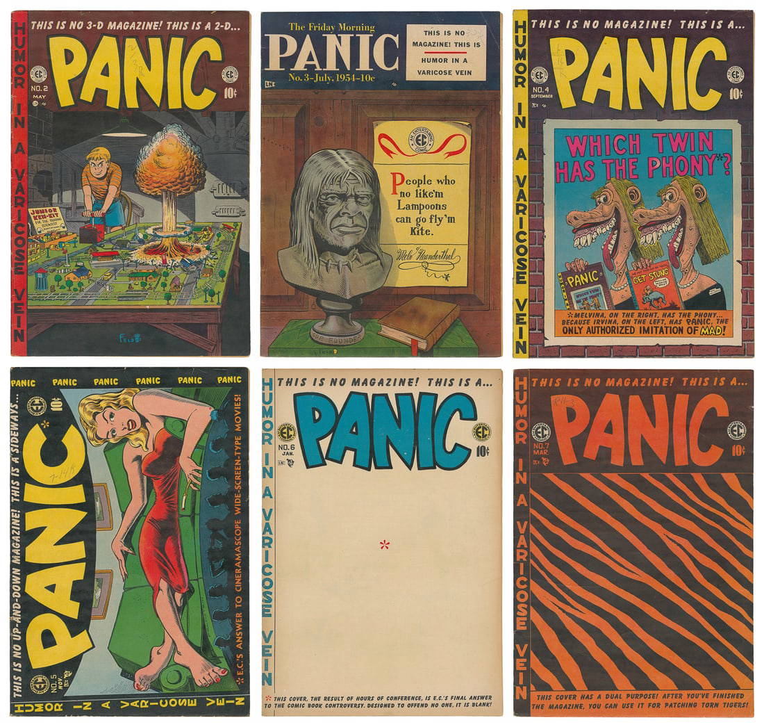 Panic Comics Group Of 6 (e.c. Comics, 1954-55) Condition: A... Auction