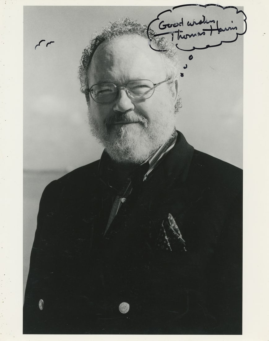 Harris, Thomas. Signed Photograph. [n.p., N.d.]. 10 X 8” Bl... Auction