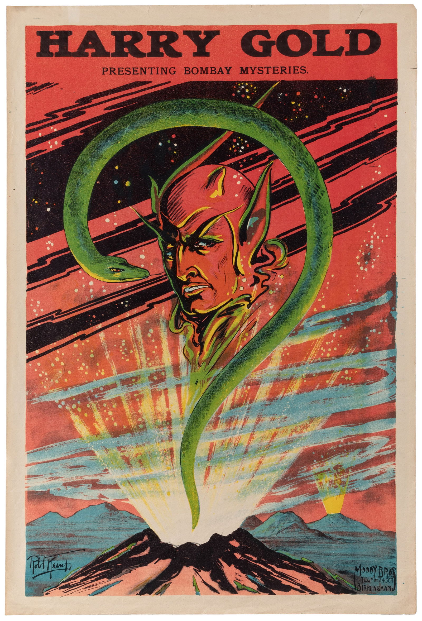 [stock Poster]. Harry Gold Presenting Bombay Mysteries. Bir... Auction