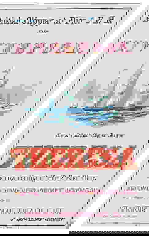 [clipper Ship Card]. British Clipper At Pier 2 E. R. For Li... Auction