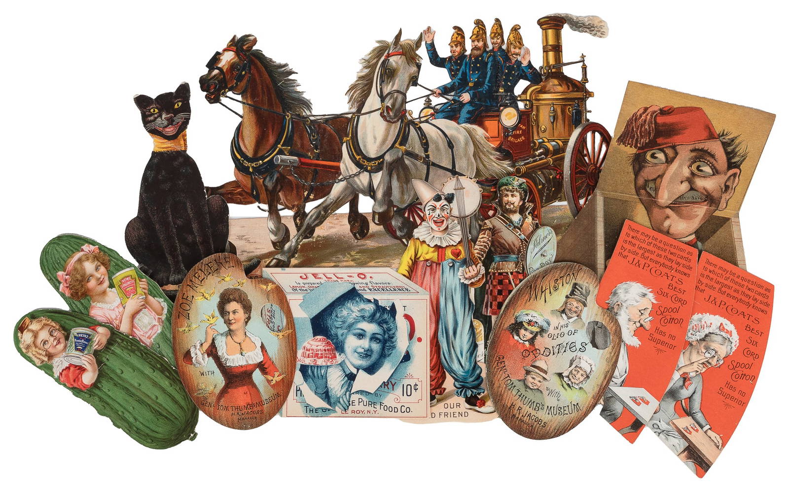 [lithography]. [die-cut Trade Cards]. Group Of 28 Die-cut T... Auction