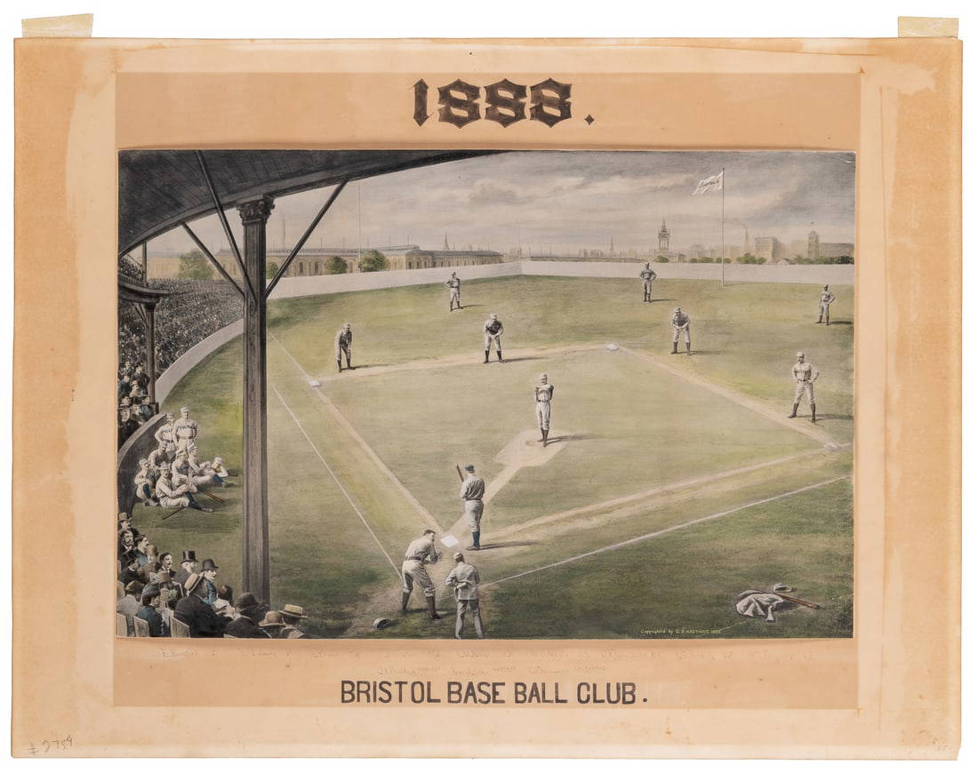 [baseball]. 1888 Bristol Base Ball Club. [boston]: G. H. Ha... Auction