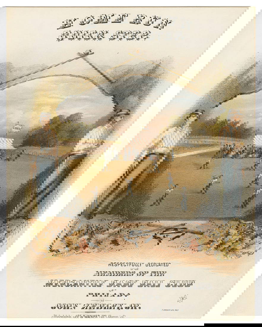 [baseball]. [sheet Music]. Zebley, John, Jr. Home Run Quick... Auction