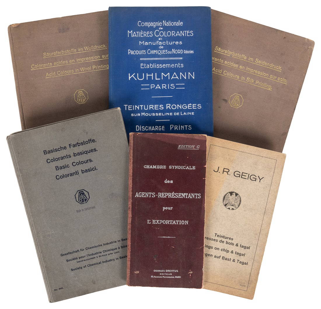 [dye Color Sample Books]. A Group Of Six Dye Color Sample B... Auction