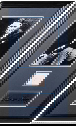 Spencer Tracy Signature Display (jsa). Autograph With Inscr...