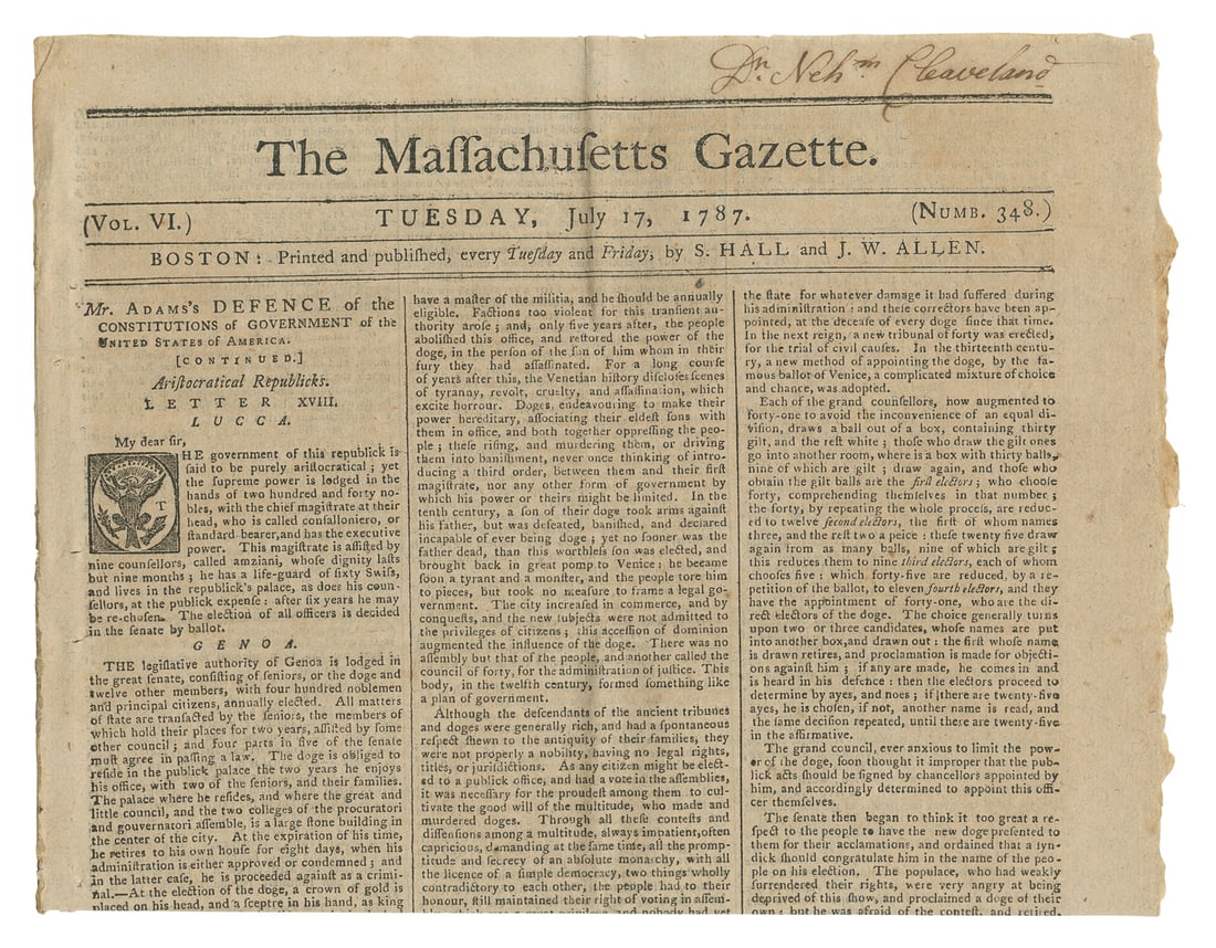 History On Paper: The Caren Collection Pt. IX starts on 4/18/2024
