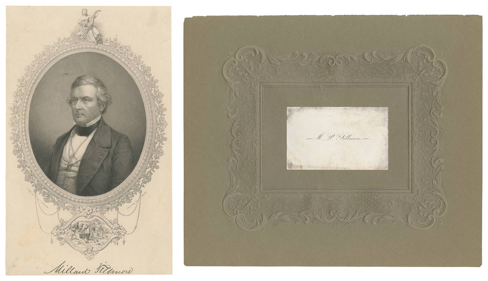 Fillmore, Millard Powers (1828-1889). Calling Card Of The S... Auction