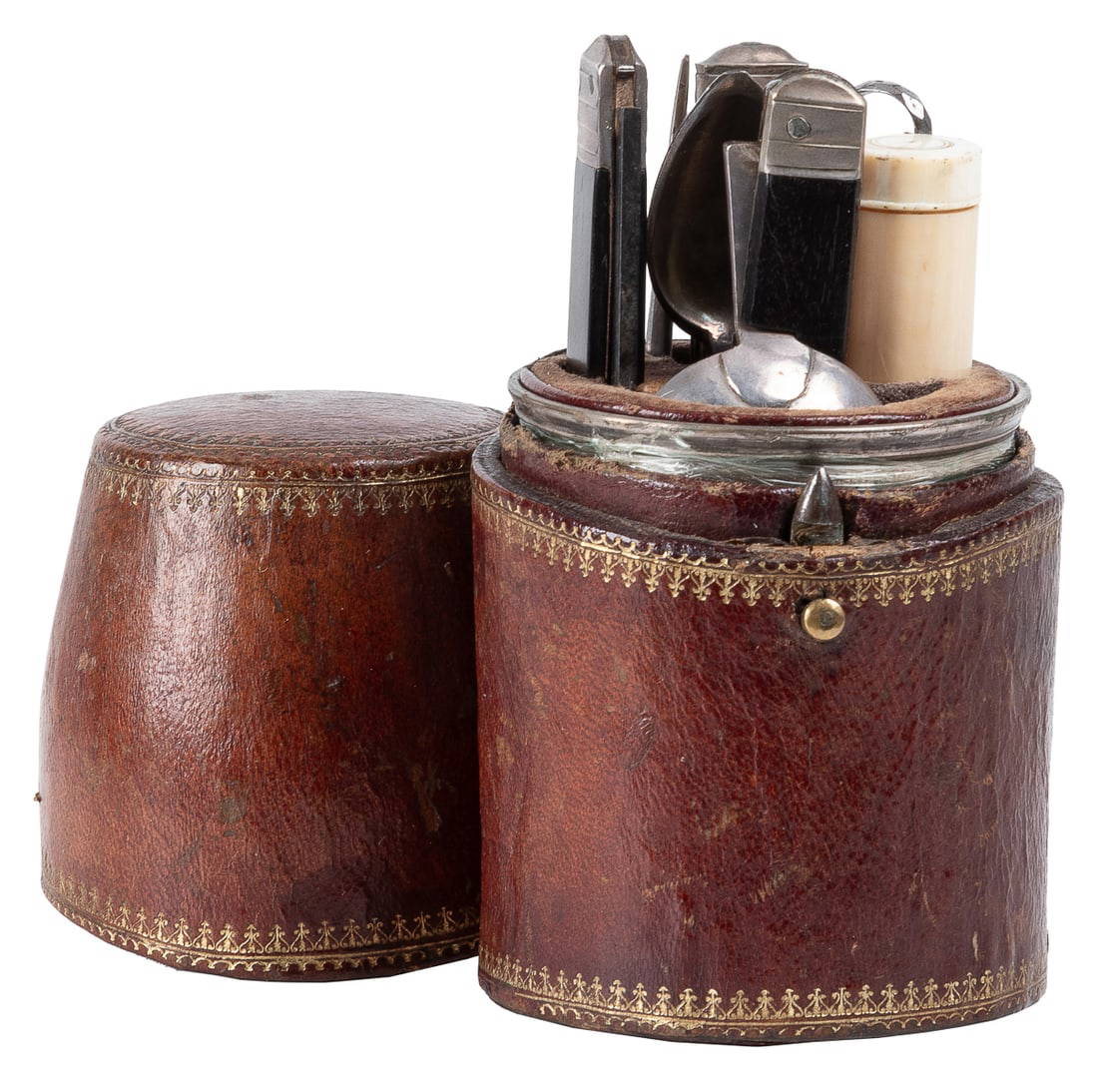 Original Red Lancer Officer’s Complete Mess Kit. [ca. 1812]... Auction