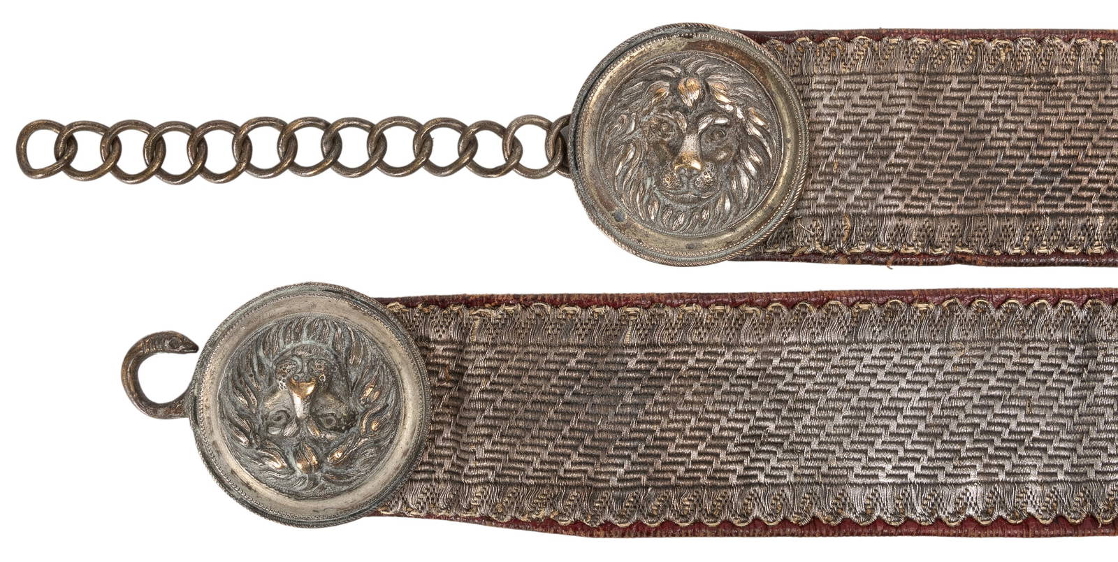 [uniforms]. French Garde D’honneur Officer Sabre Belt. [ca.... Auction
