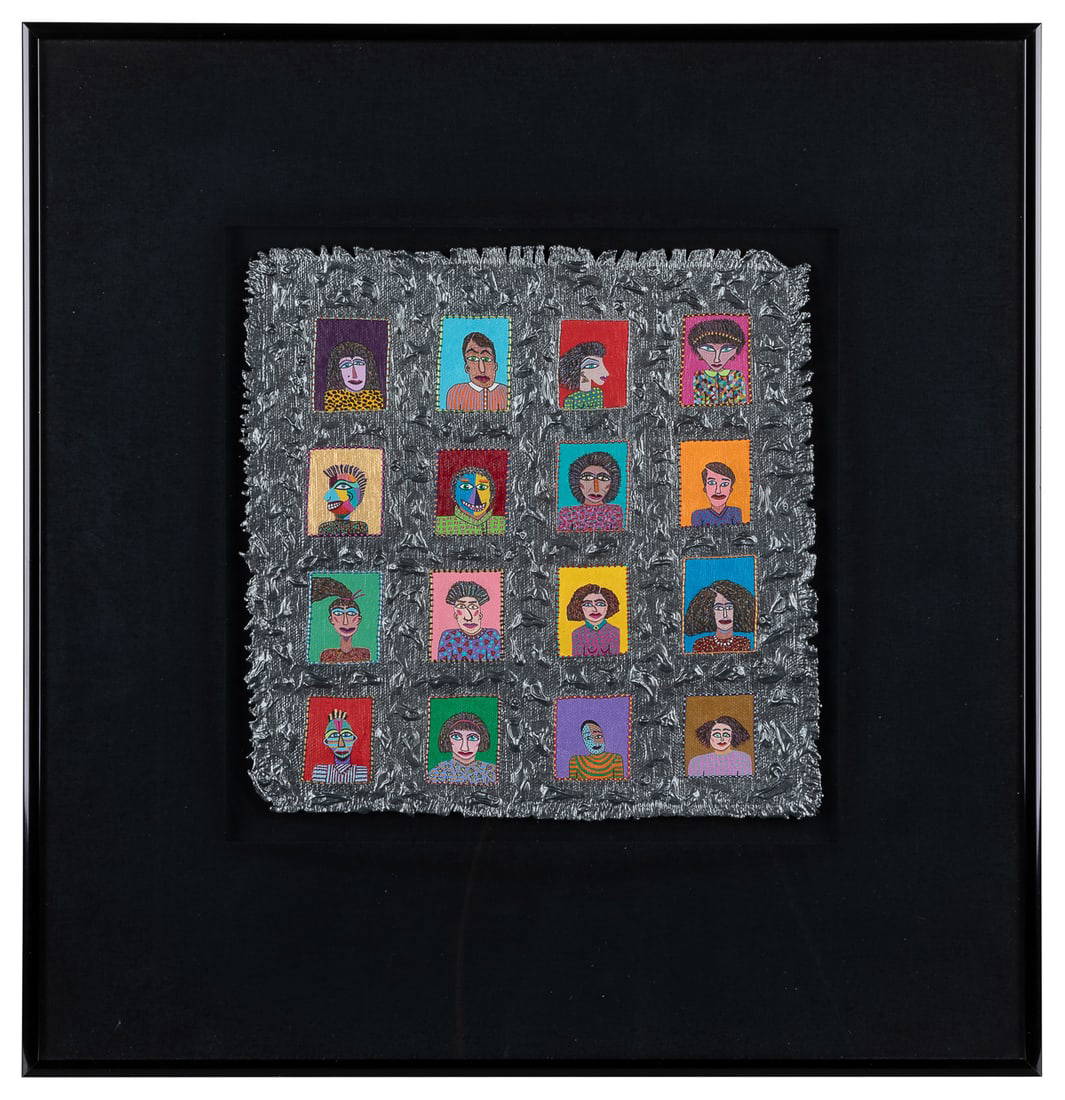 Bero, Mary (american, B. 1949). Heads. 1982. Acrylic And Th... Auction