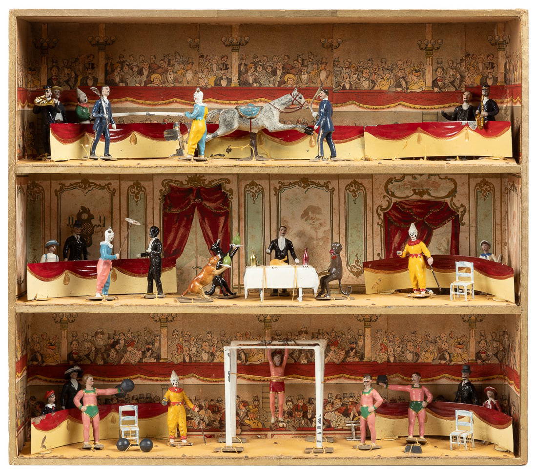 Cbg Mignot Boxed Three-tier Lead Circus Toy Set. France, Ea... Auction