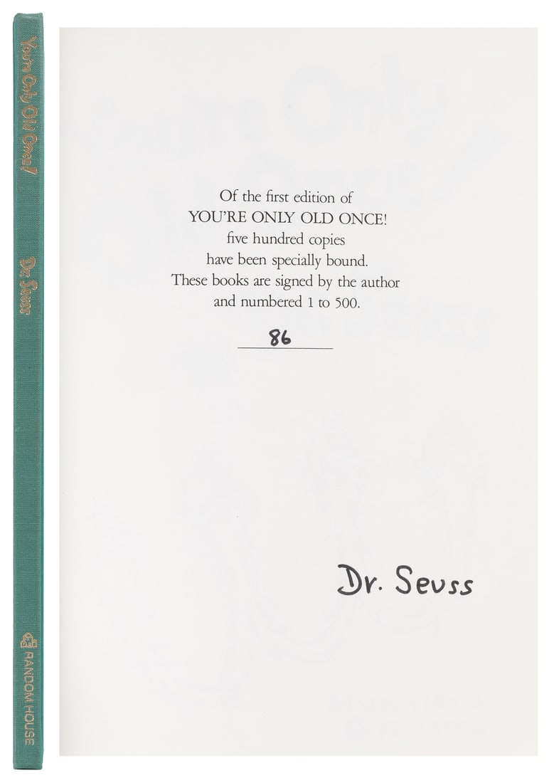 Seuss, Dr. (pseudonym Of Theodore Seuss Geisel, 1904-1991).... Auction