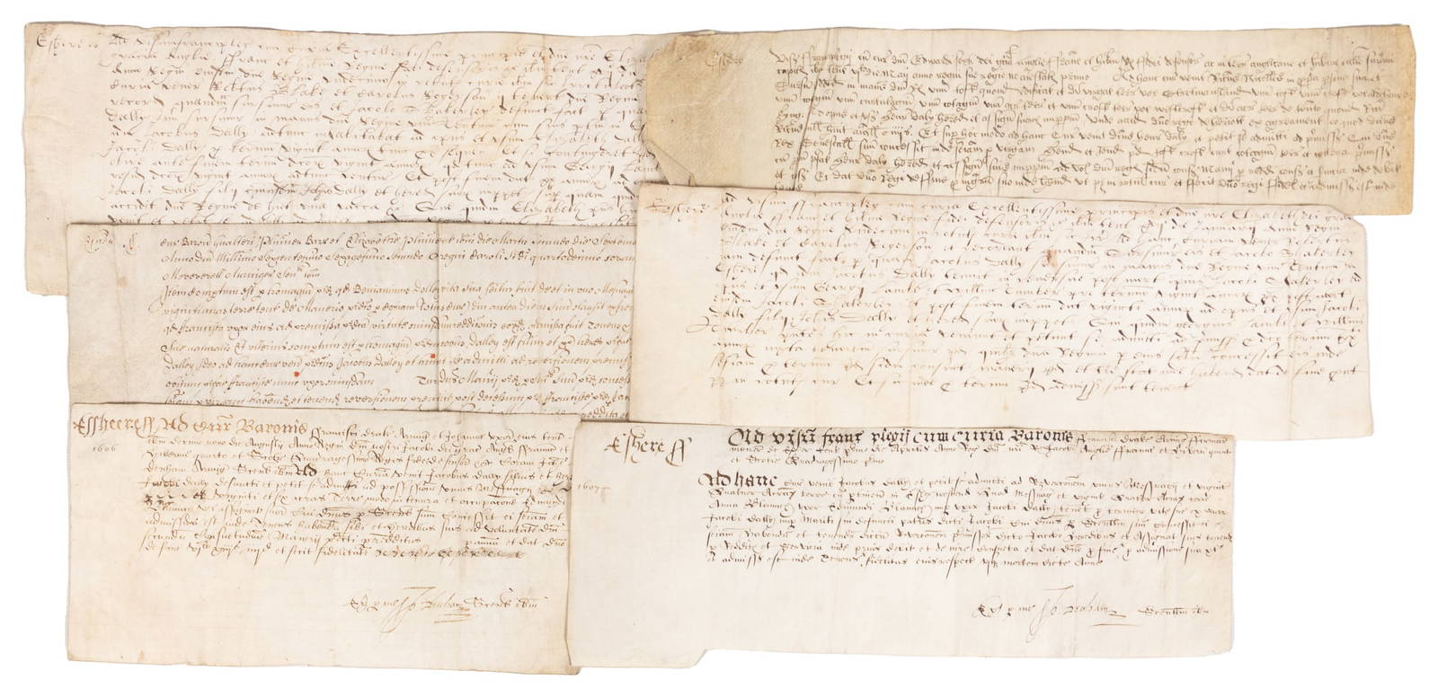 [british Frankpledge Or Court Baron Documents]. Group Of 6 ... Auction