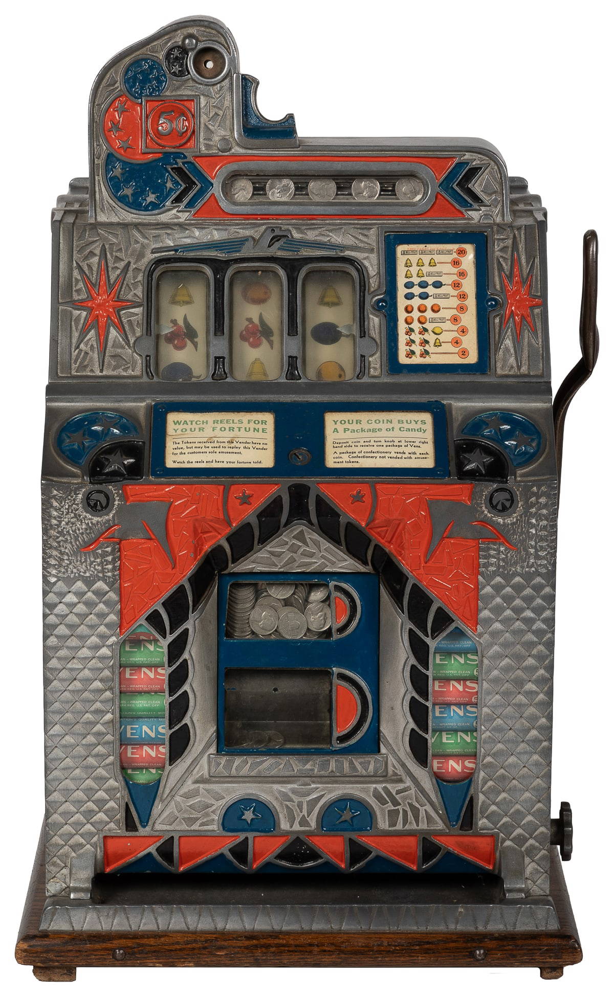 Mills 5 Cent Peacock Slot Machine. Chicago: Mills Novelty C... Auction