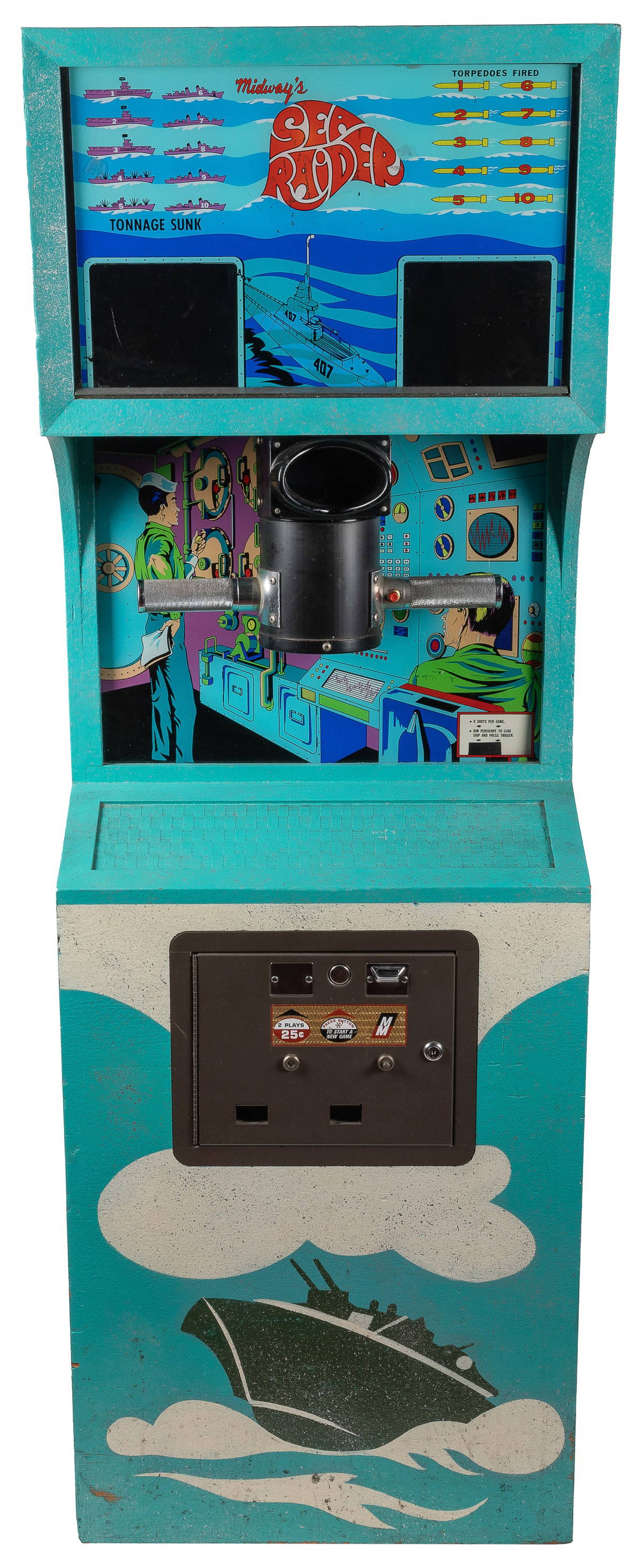 Midway’s Sea Raider 25 Cent Submarine Standing Arcade Game.... Auction