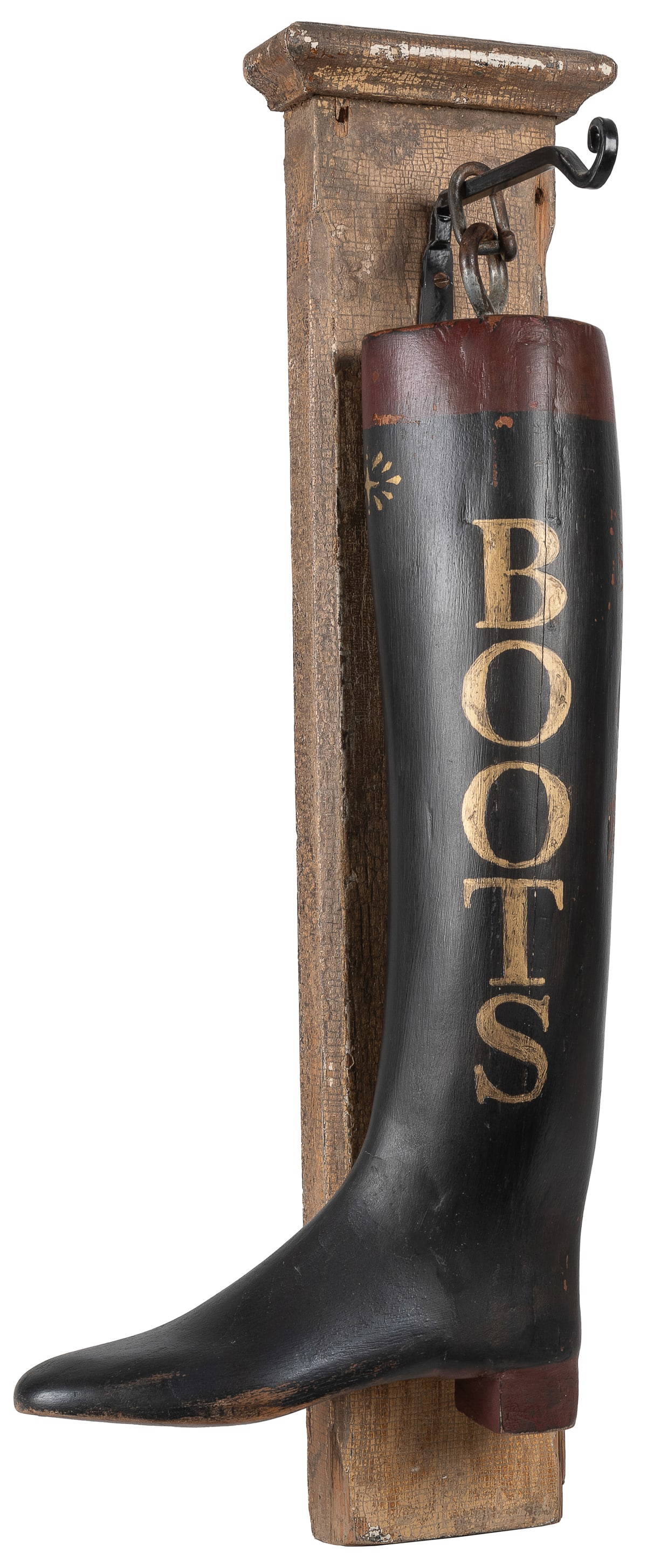 Boot Trade Sign. American, Ca. Early 20th Century. Painted ... Auction