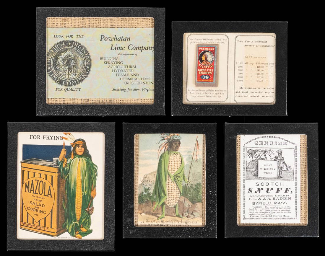 Group Of Native American Indian Advertisements. Early 20th ... Auction