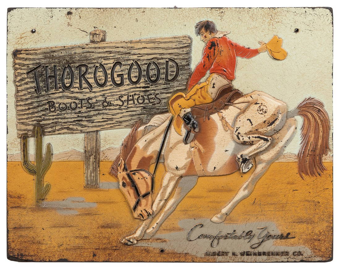 Thorogood Boots & Shoes Store Sign. 1950s. Sign With An Exc... Auction