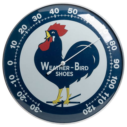 Two Advertising Dial Thermometers. Group Of Two Round Pam...