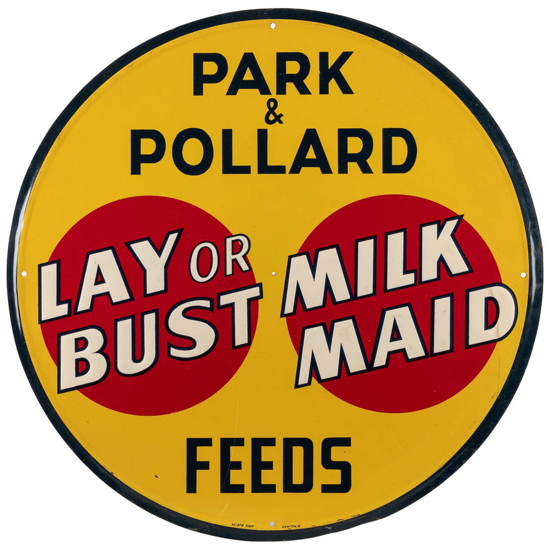 Park & Pollard Feeds / Lay Or Bust / Milk Maid Sign. Kenton... Auction