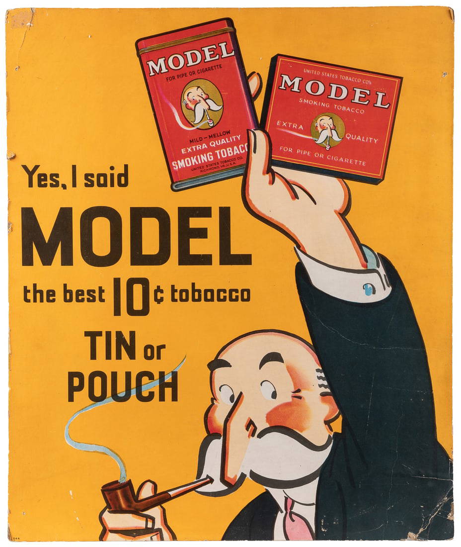 Yes I Said 10 Cents / Model Tobacco Sign. Lithograph On Car... Auction