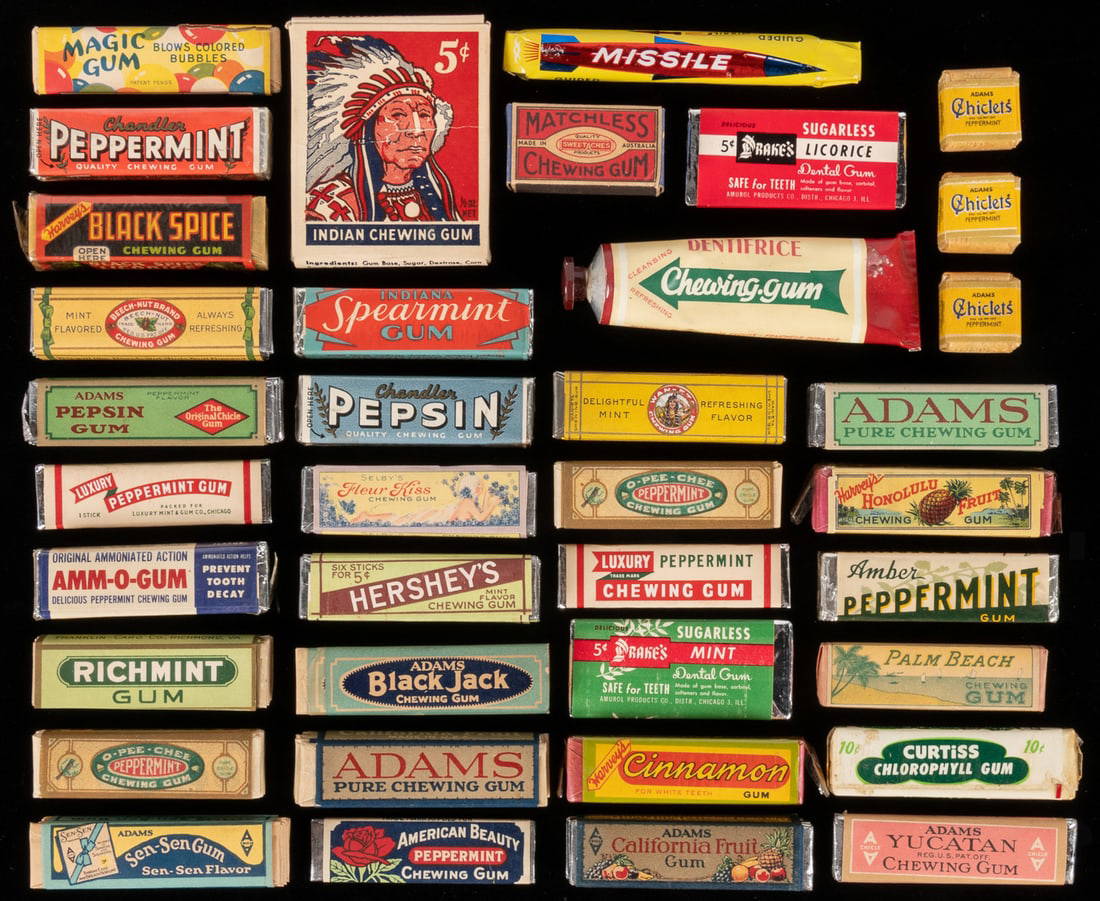 Assorted Obsolete Sealed Chewing Gum, 2 Lb. Collection. A B... Auction