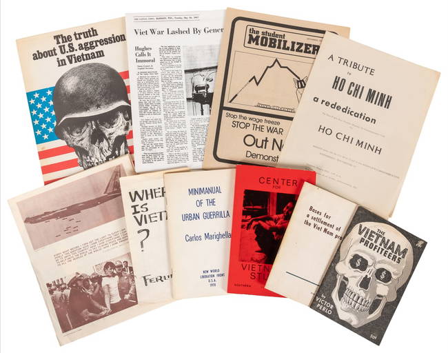 [vietnam War]. Group Of Vietnam War Protest Material, Inclu...