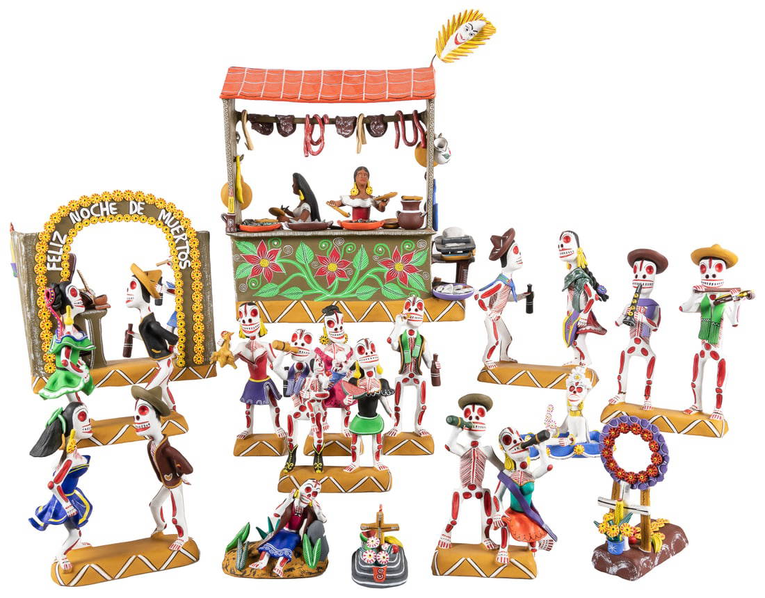 Julian, Zenaida Rafael (mexican, B. 1984). Market Stall Tab... Auction