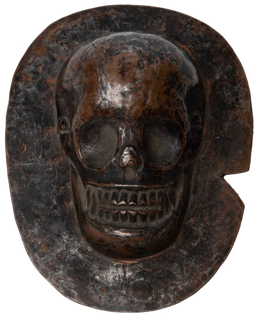 Mongolian Copper Skull. 20th Century. Hammered Copper With ... Auction