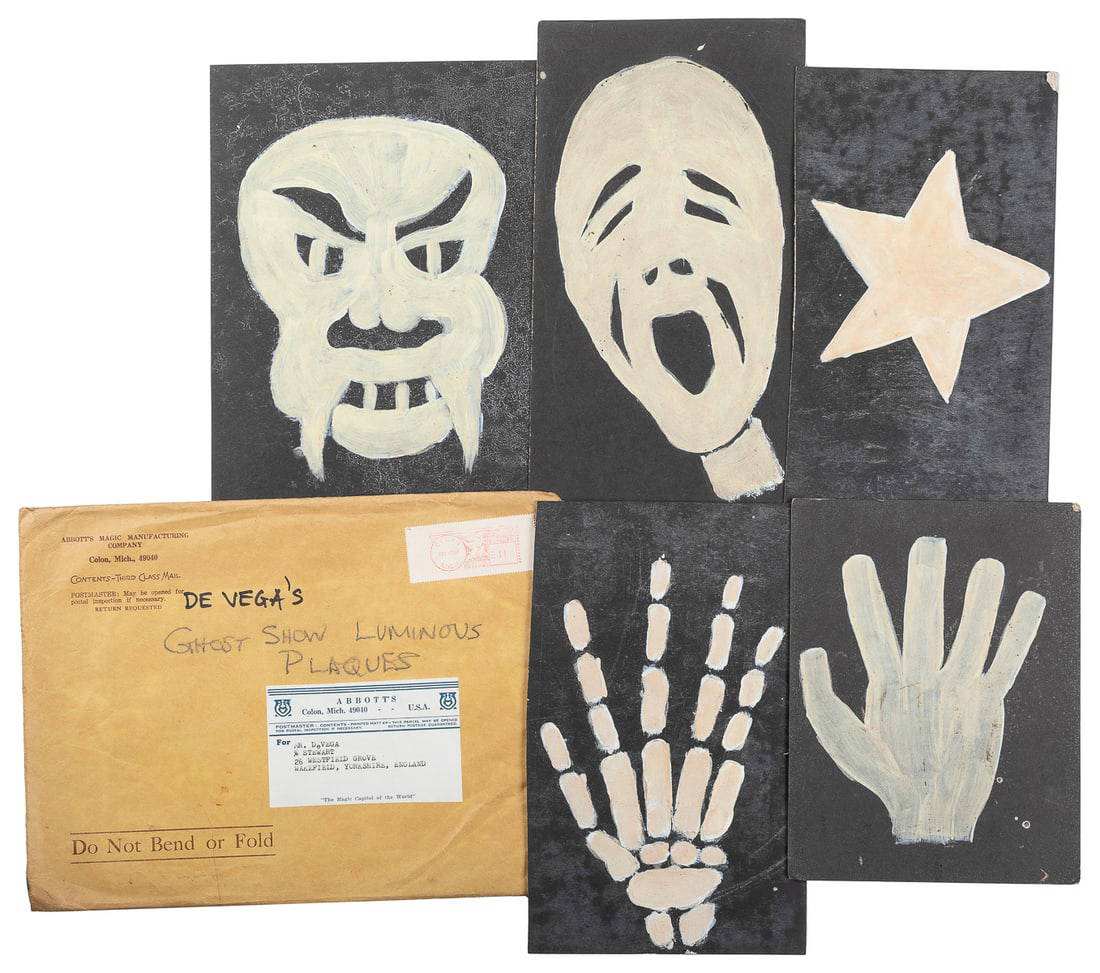Ghost Show Luminous Plaques. Colon, Michigan: Abbott’s Magi... Auction