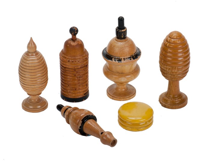 71: Six turned wooden magic tricks