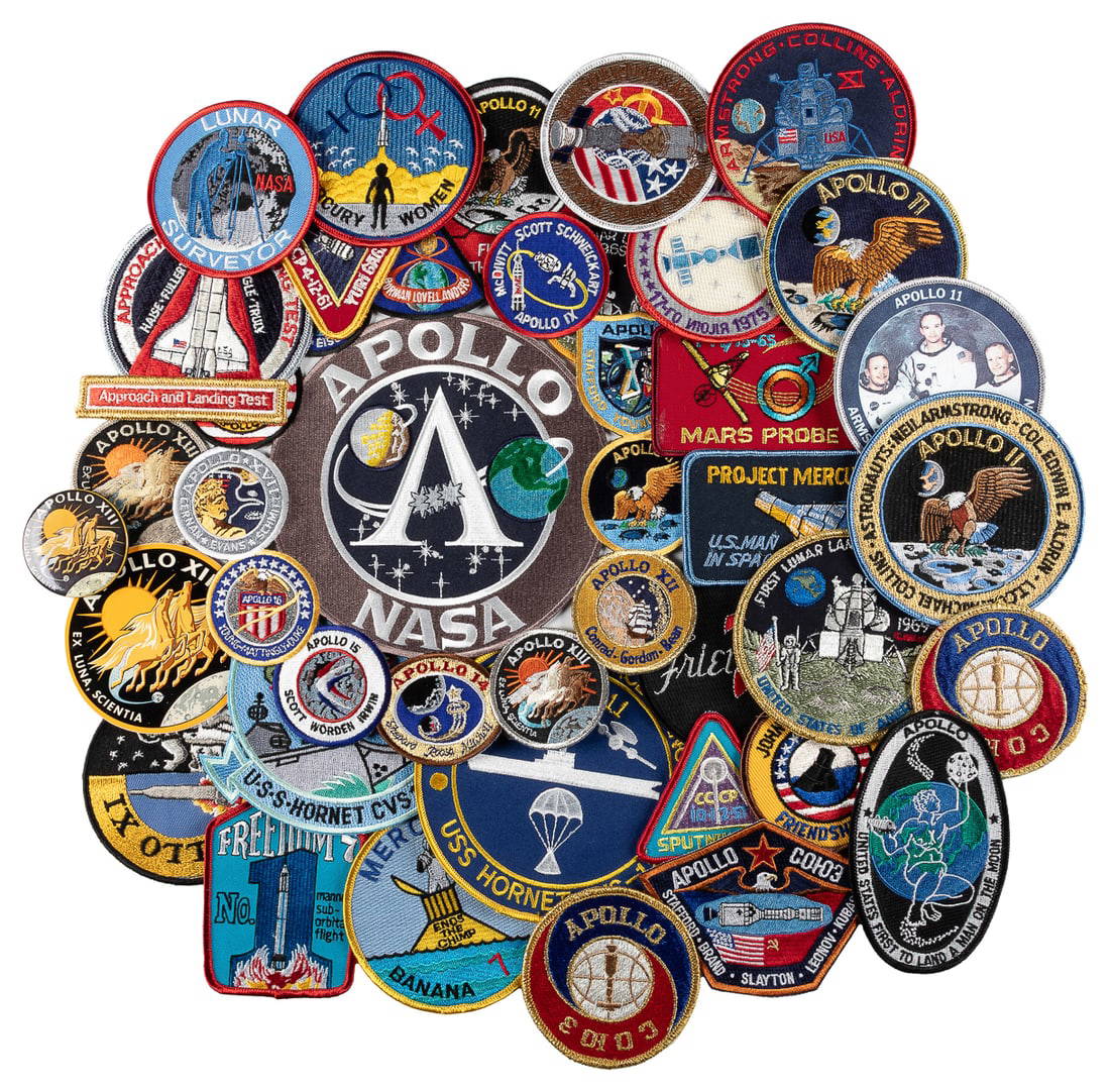 [nasa Memorabilia]. Group Of Nearly 50 Embroidered Nasa Pat... Auction