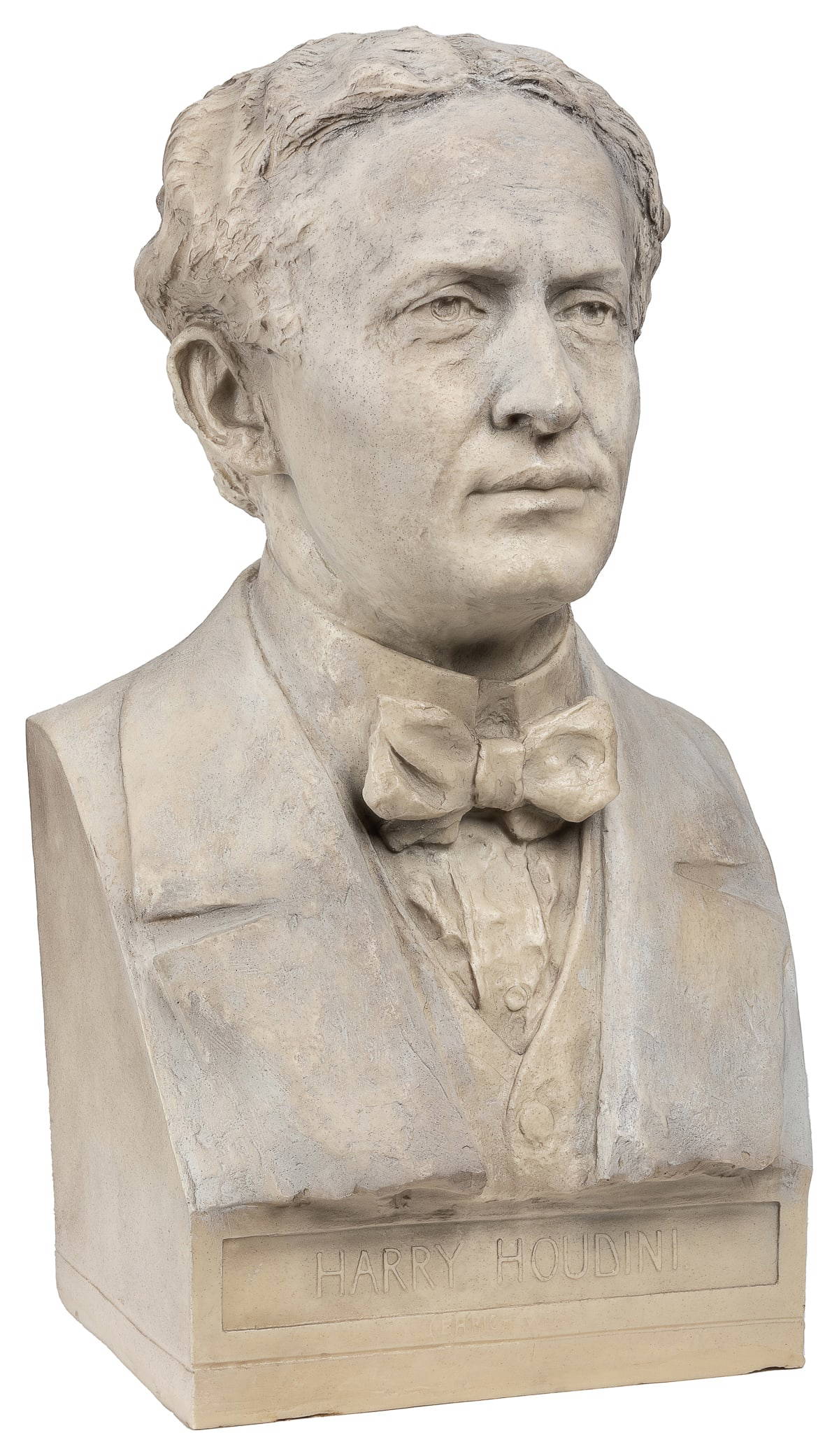 [houdini] Sculpted Bust Of Harry Houdini. Faux Marble Liken... Auction