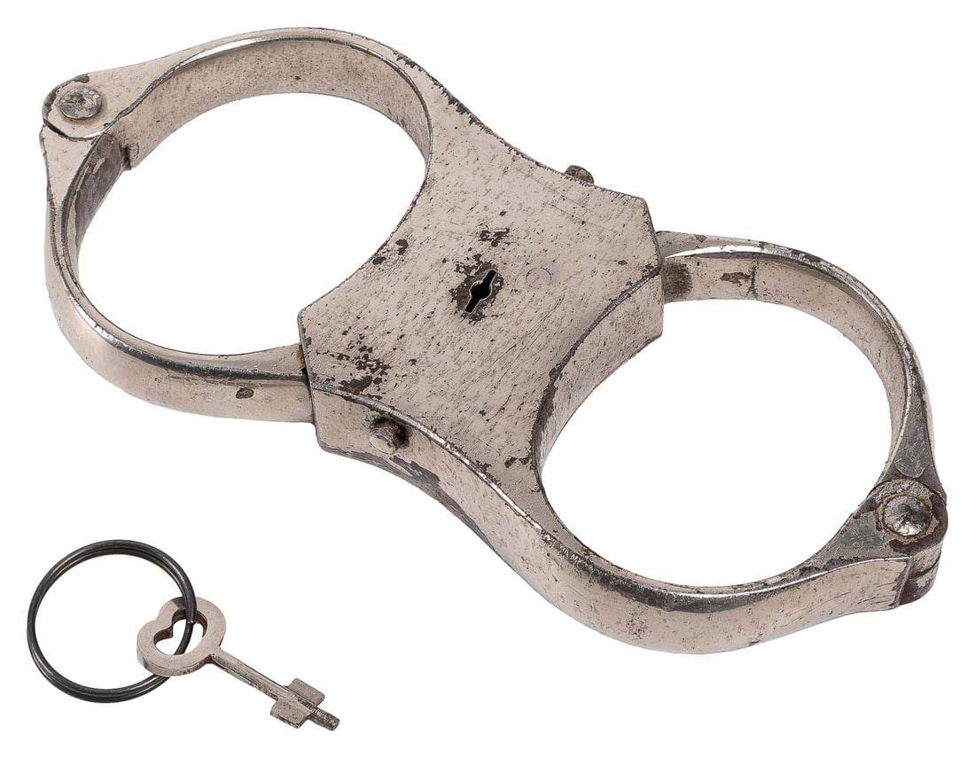 Bean Giant Handcuff. Patented In 1887. “escape Proof” Handc... Auction