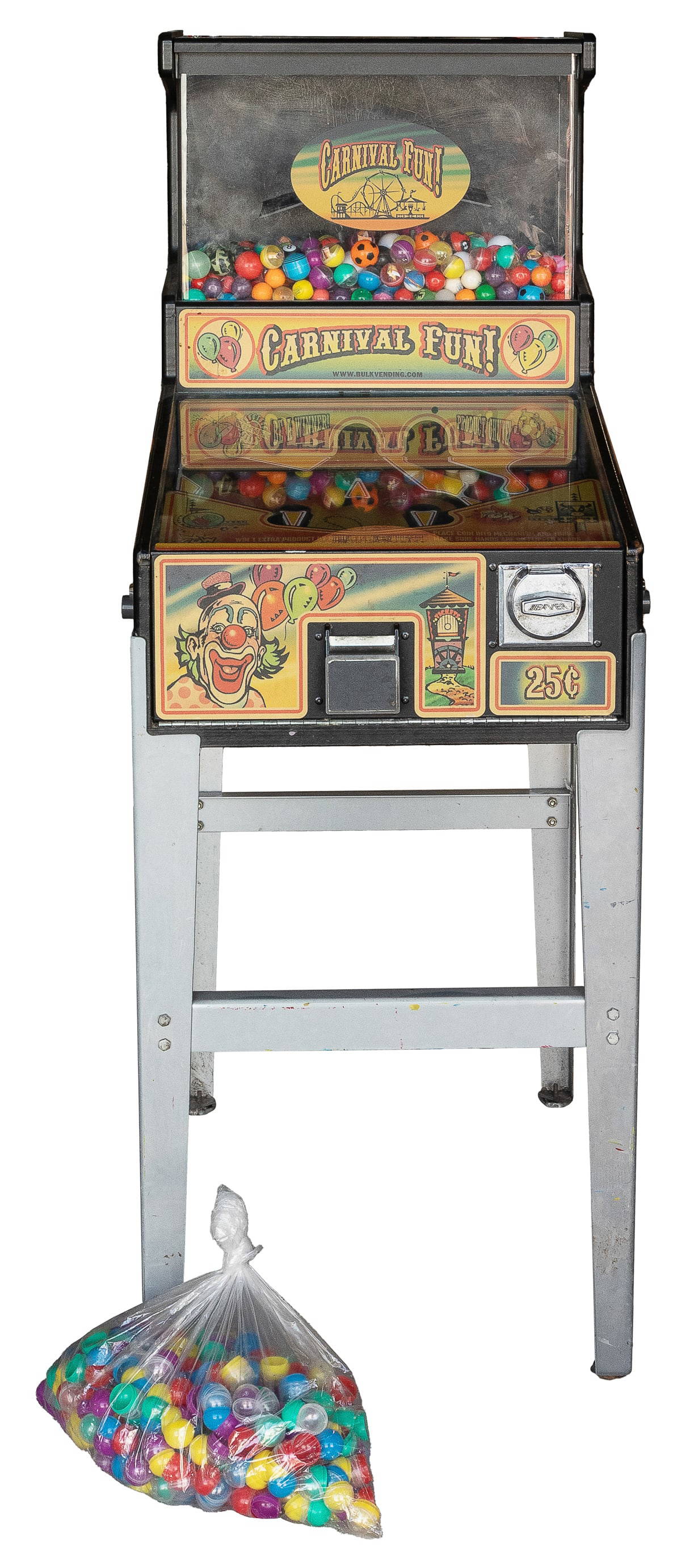 Carnival Fun! 25 Cent Pinball Vending Machine. Circa 1990s.... Auction