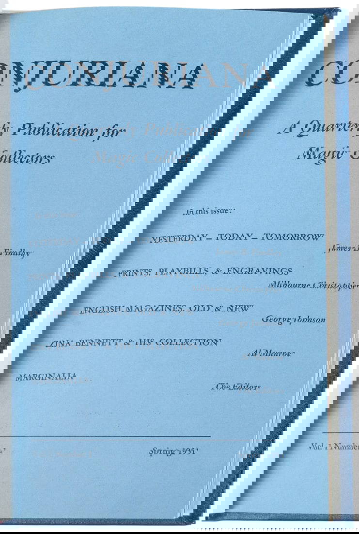 Conjuriana. Charles Blythe, Jr. V1 N1 (spring 1951) – V1 N3... Auction