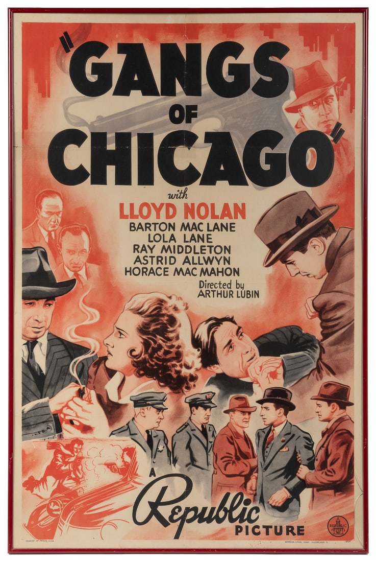 Gangs Of Chicago. Republic, 1940. One Sheet (41 X 27”). Pos... - Jul 10 ...