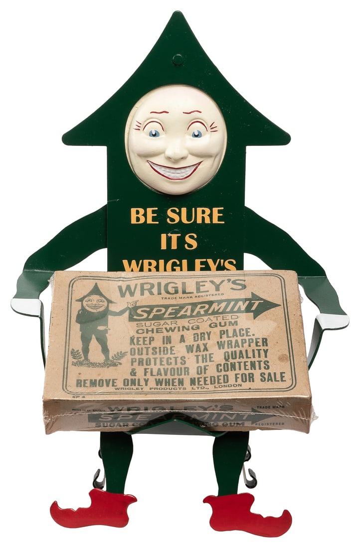 Wrigley Gum “be Sure It’s Wrigley’s” Display Stand. Arrow M... Auction