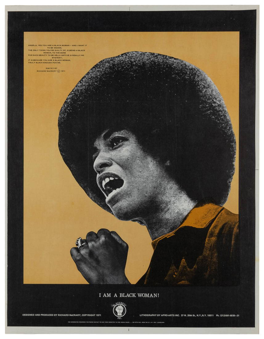 [davis, Angela]. Mccrary, Richard. I Am A Black Woman! 1971... Auction
