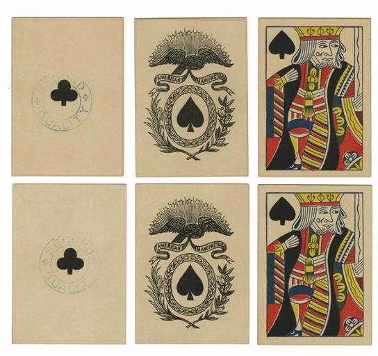 Two American Manufacture “faro” Decks Of Playing Cards.