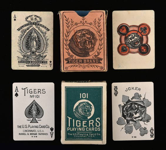 Two Uspc “tigers No. 101” Playing Cards. Cincinnati,