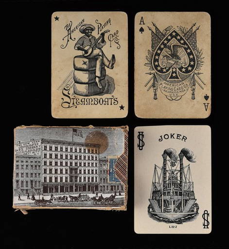 Two Miscellaneous Steamboat Decks Of Playing Cards. 1)