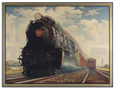 Grif Teller Pa Railroad Print 1932. Illustrator.