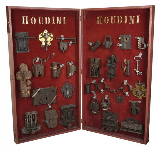 Harry Houdini Castle Lock Display Board. Being A