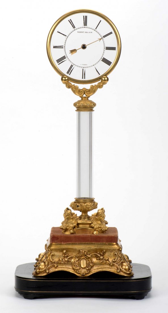 Robert-Houdin Glass Column Mystery Clock. Paris, circa