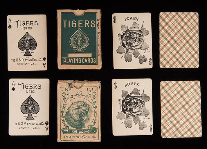 Two Uspc Tigers No. 101 Playing Card Decks. Cincinnati,