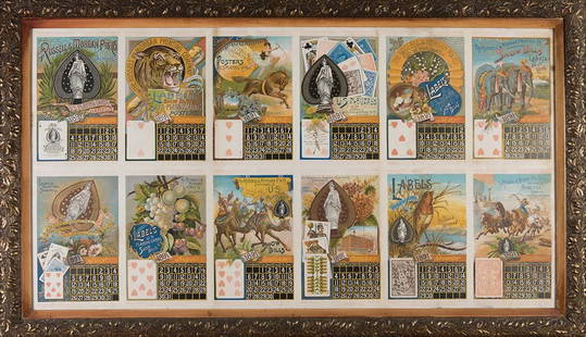 Russell & Morgan Uncut Sheet Of 1891 Calendar Pages.